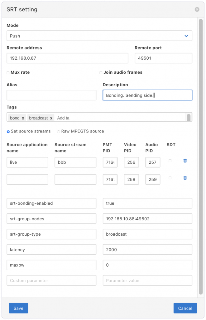Deliver and receive SRT bonded streams with Nimble Streamer – Softvelum ...