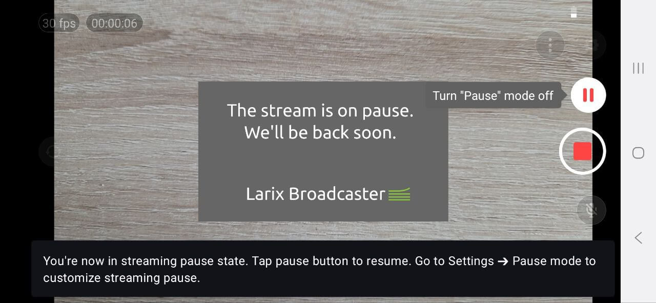 Pause and Stand-by Mode and Mute enhancements in Larix Broadcaster ...